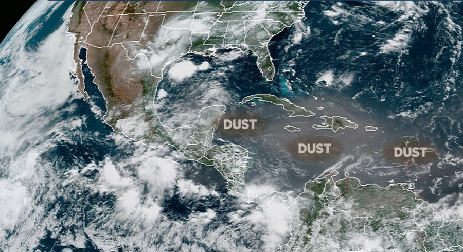 Nube de polvo del Sahara pasará sobre la Península de Yucatán y Golfo de México durante esta semana